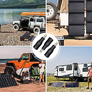 KarlKers 8mm Dc Power Plug, DC 8mm Adapter for Solar Panels, DC7909 Female to 5.5mm X 2.5mm Male Connector Solar Plug Adapter for Solar Generator Portable Power Station, Rechargeable Battery 3 Pack