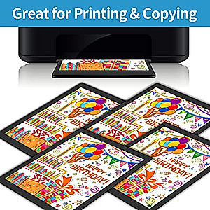 Black Colored Cardstock Thick Paper 100 Sheets, Ohuhu 8.5" x 11" Heavyweight 80lb Card Stock for Crafts and DIY Cards Making