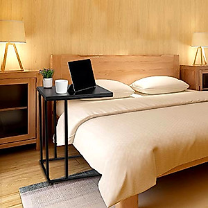 JAUZVIL Sofa and Bedside Table, Snack Table, Small Space Side Table: Living Room, Bedroom, Bathroom, Country Snack Table (Portrait)