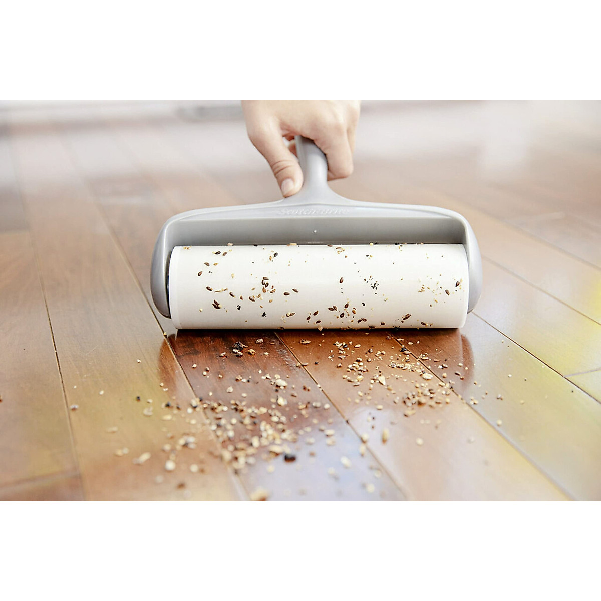 Scotch-Brite 50% Stickier Large Surface Roller Refill, Works Great On Pet Hair, 4 Refills, 60 Sheets Per Refill, 240 Sheets Total Gray