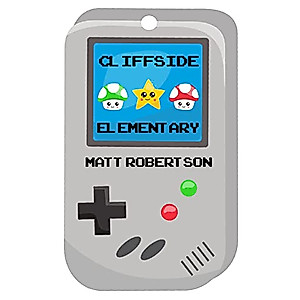 Personalized Gamer Bookbag Backpack Bag Tag for Back to School Tote Backpack Identifier Tag with Custom Name and Options - 4in x2.5in