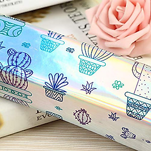 4 Pack Cactus Pencil Case, Pen Bag Canvas Cactus Pencil Pen Cosmetic Makeup Bag