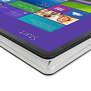Skinomi Silver Carbon Fiber Full Body Skin Compatible with Toshiba Satellite Radius (2015, 15.6 inch)(Full Coverage) TechSkin with Anti-Bubble Clear Film Screen Protector