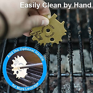 Sage Owl BBQ Grill Scraper Tool - Men Stocking Stuffers for Christmas - Dishwasher Safe Bristle Free BBQ Grill Brush Alternative - BBQ Gifts for Men Who Have Everything