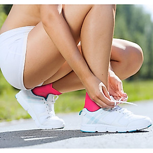 Aimerday Athletic Ankle Womens Socks Running Compression Socks for Women Cozy 5 Pack Low Cut Performance Soft Tab Socks