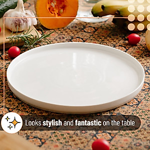 BTaT- White Dessert Plates, Set of 6, 8.2 inch, Small Plates for Appetizers, Small Plate, Small Appetizer Plates, Small White Plates, Dessert Plates Porcelain, Plates, White Plates