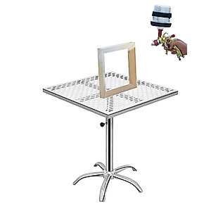 Rzjoke Rotating Paint Rack Lifting Cabinet Door Hangers for Spray Painting Stainless Steel Paint Drying Rack for Auto Body, Furniture, Car Door