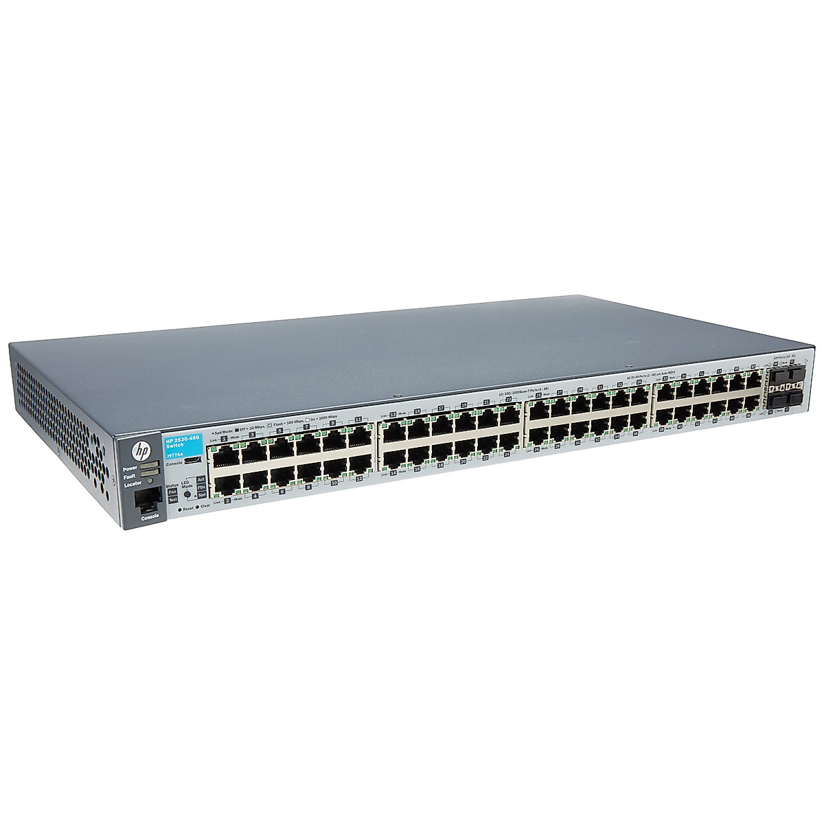HP J9775A 2530-48g 48 Port Managed Switch w/Rack Ears - J9775-61001 (Renewed)
