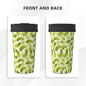 WANGXUEE Sushi Dill Pickles Print 500ml Stainless Steel Travel Tumbler Double Wall Vacuum Insulated Coffee Mug