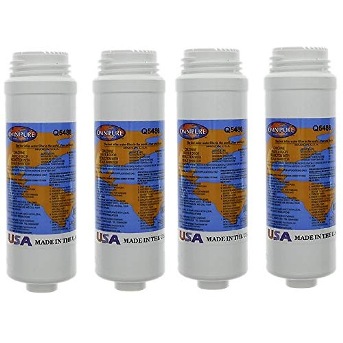 Omnipure Q5486 Q-Series GAC and Phosphate Water Filter (4 Pack)