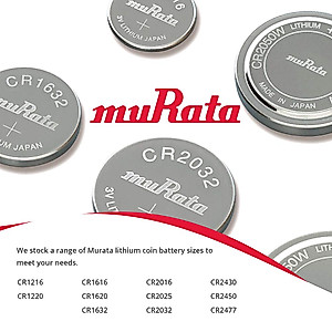 Murata CR2430 Battery DL2430 ECR2430 3V Lithium Coin Cell (5 Batteries)