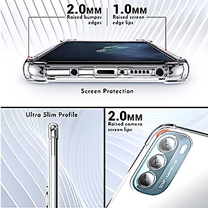 Shields Up for Moto G Stylus 5G 2022 Case, Minimalist Wallet Case with Card Holder [3 Cards] & Ring Kickstand/Stand, Drop Protection Slim Protective Cover for Motorola Moto G Stylus 5G 2022, Clear