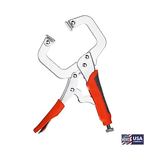 Massca Locking Face Clamp | Portable Table & Tool Vise Grip | Heavy Duty FaceClamps with Swivel Pads | Made from Strong High-Grade Carbon Steel for Home &Workshop welding Use | – 11 Inch