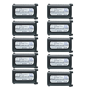 (10Pack) Replacement Battery for Symbol MC9000-G/K Series Scanners BRTY-MC90SAB00-01 21-65587-01 KT-21-61261 KT-21-61261-01 2200mAh/7.4V