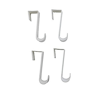 Dependable Industries inc. Essentials Over-The-Door Hanger Hook Set – 4-Pack of 3.5 in, Plastic Over-The-Door Hangers & White Over-The-Door Hooks – Over-Door Hooks for Hanging Clothes & Towels