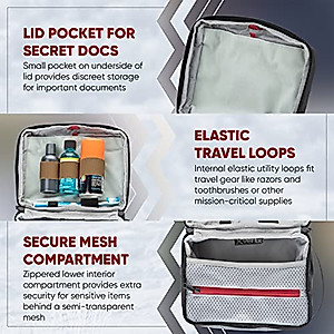 Vertx Contingency Outbound Kit, Tactical Pouch for Travel Essentials or Hiking Survival Gear, Compatible Tactigami, Wipe Clean Travel Organizer, Heather Navy/Galaxy Black, One Size
