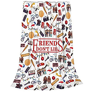 NEDOIAA Friends Blanket Flannel Throw Soft Lightweight Blankets for Men Women Boys Gifts Room Chair Bed Home Decor 50'x40', White, 50*40in