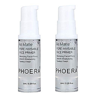 2Pcs Pro Makeup Primer, Long Lasting Hydrating Smoothing Isolated Moisturizing Oil Free Effect Make Up Base Matte Face Foundation Primer