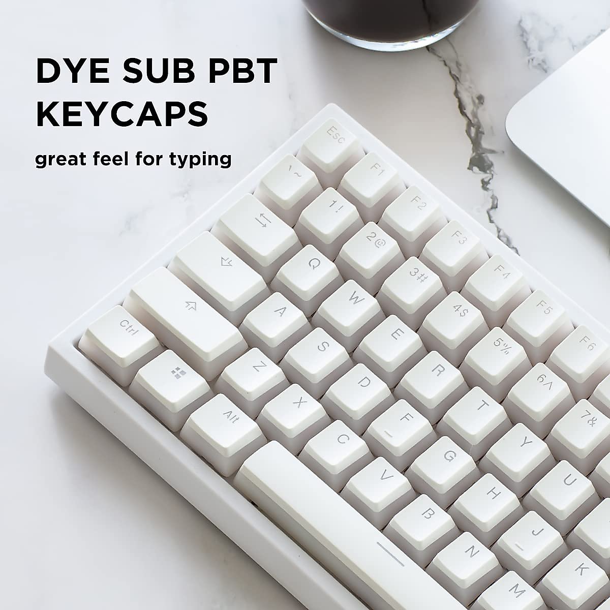YUNZII KC84 84 Keys Hot Swappable Wired Mechanical Keyboard with PBT Dye-subbed Keycaps, Programmable, RGB,NKRO,Type-C Cable for Win/Mac/Gaming/Typist (Gateron Yellow Switch, Pudding)