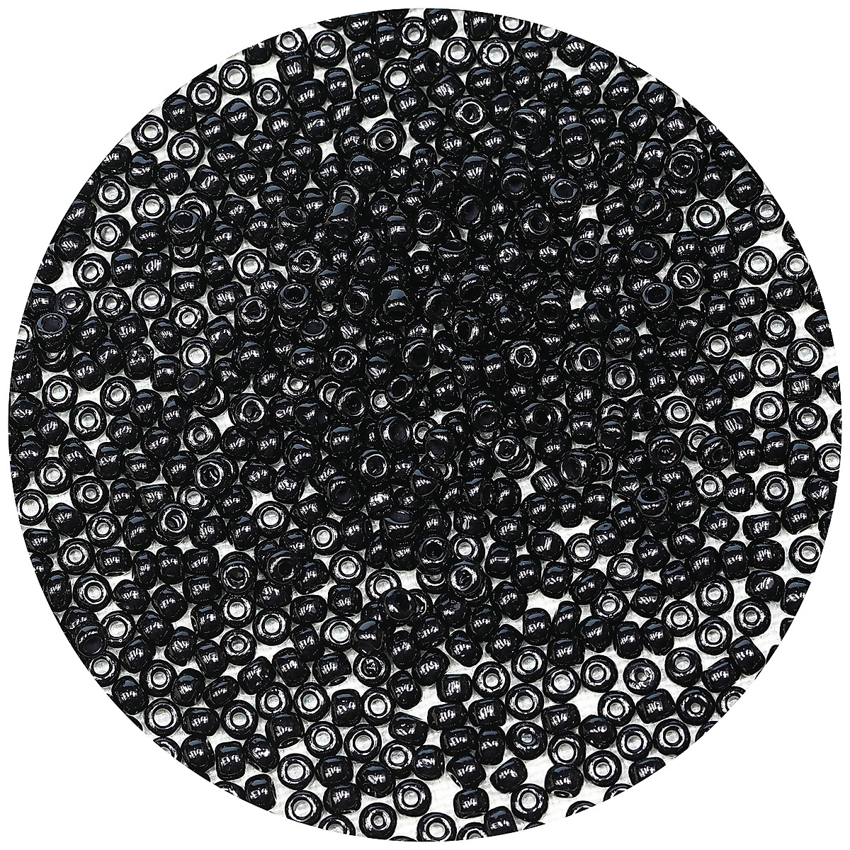 Bala&Fillic Opaque Black Color 4mm Seed Beads About 1200pcs/100Grams in Bag, 6/0 Glass Craft Beads for Making Bracelet and Necklace (Black)