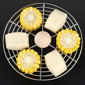 Cabilock Round Cooking Rack Stainless Steel Steamer Rack Grilling Rack Canning Rack Cooling Rack for Baking Canning Cooking 6.3x2.8 inch