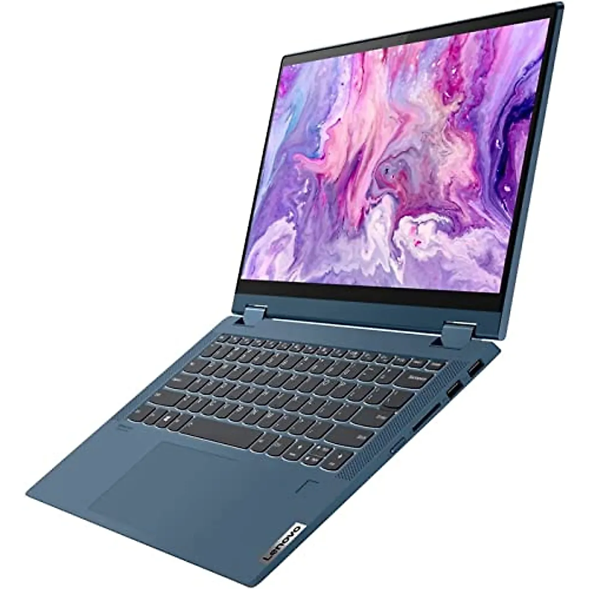 Lenovo IdeaPad Flex 5 14" FHD Touchscreen Convertible 2 in 1 Laptop, AMD Ryzen 3 5300U, 4GB RAM, 128GB SSD, Abyss Blue, Windows 11 S, 32GB Hotface USB Card