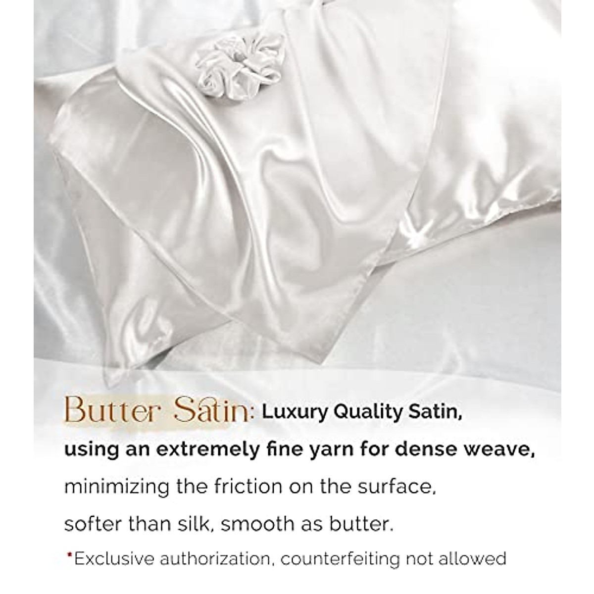 YANIBEST Satin Pillowcase for Hair and Skin - Super Soft Silk Pillowcase for Hair and Skin 2 Pack 20x30 inches | Cooling Satin Pillowcases with Zipper | Satin Pillow Case Standard Size Queen