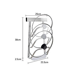 XJJZS 3 Layer Anti-fall Stainless Steel Drying Pan Pot Rack Cover Lid Rest Stand Spoon Holder Kitchen Tool