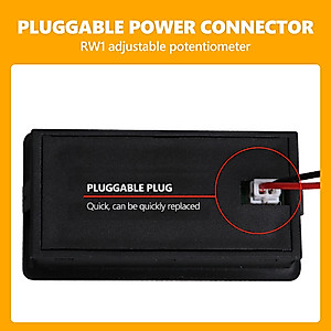 Battery Monitor LCD 12V Digital Battery Capacity Tester Lithium Battery Volt Meter Universal Percentage Display Voltmeter Voltage Indicator ((10-100V) Blue + Alarm)