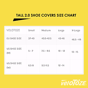 veloToze Tall Shoe Cover 2.0 - Covers Road Cycling Shoes - Water-Proof, Windproof Overshoes for Bike Rides in Spring, Fall, Winter Rainy, Cold Weather - Bright Colors Make Road Biking Trips Safer