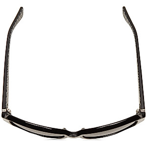 GUESS Women's Gu7410 Rectangular Sunglasses, Shiny Black & Smoke, 55 mm + 1