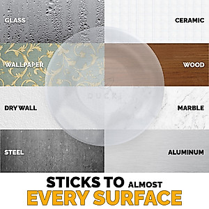 Ducki Door Stopper Wall Protector - Self Adhesive, Quiet, Reusable Shock Absorbent Gel - The Home or Office - Elegant Door Handle Silencer and Wall Protection Solution- (4pk)(Clear)