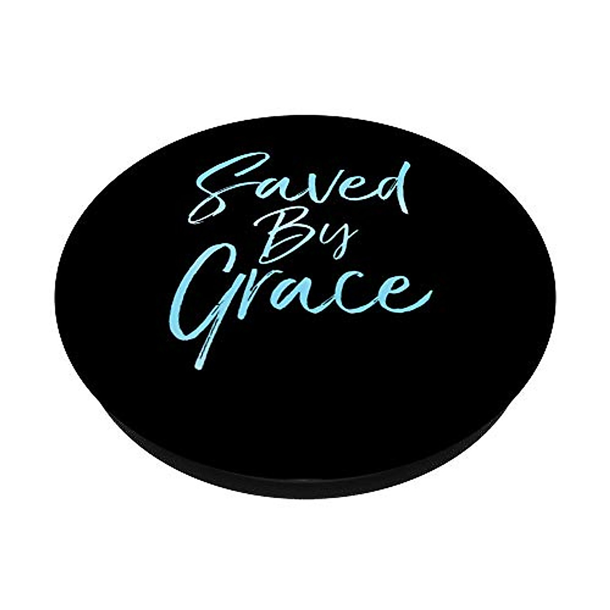 Fun Blue Watercolor Christian Gift for Phones Saved by Grace PopSockets PopGrip: Swappable Grip for Phones & Tablets
