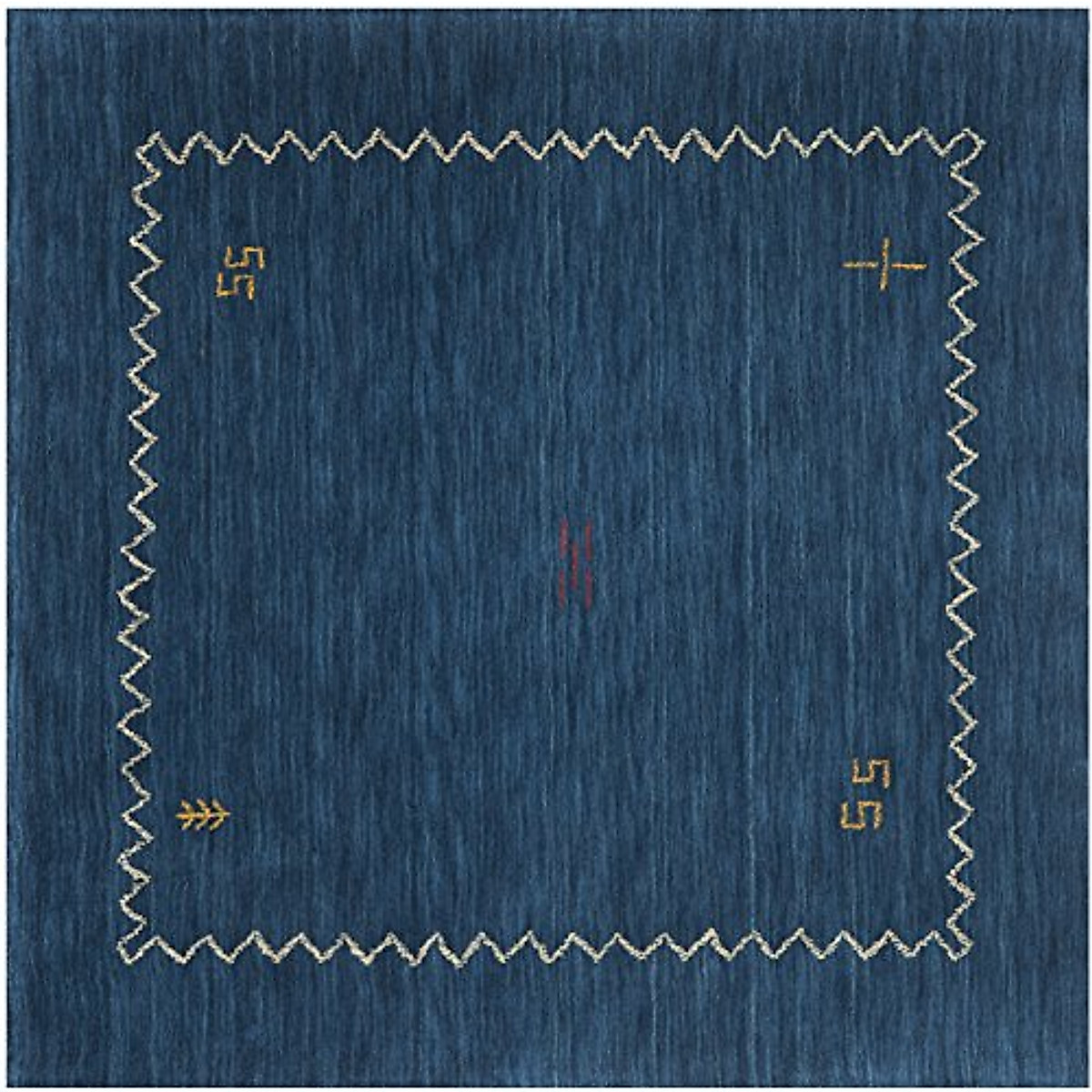 SAFAVIEH Himalaya Collection 8' Square Blue HIM583A Handmade Premium Wool Area Rug