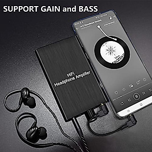 LVY Headphone AmplifierAudio Volume Adjustment Amp, 3.5mm Audio Headphone Amplifier Compatible Laptop/MP3/MP4/Phones/Computer and Various (AA015 Headphone Amplifier)