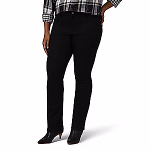 Riders by Lee Indigo Women's Midrise Bootcut Jean, Black, 12 Petite