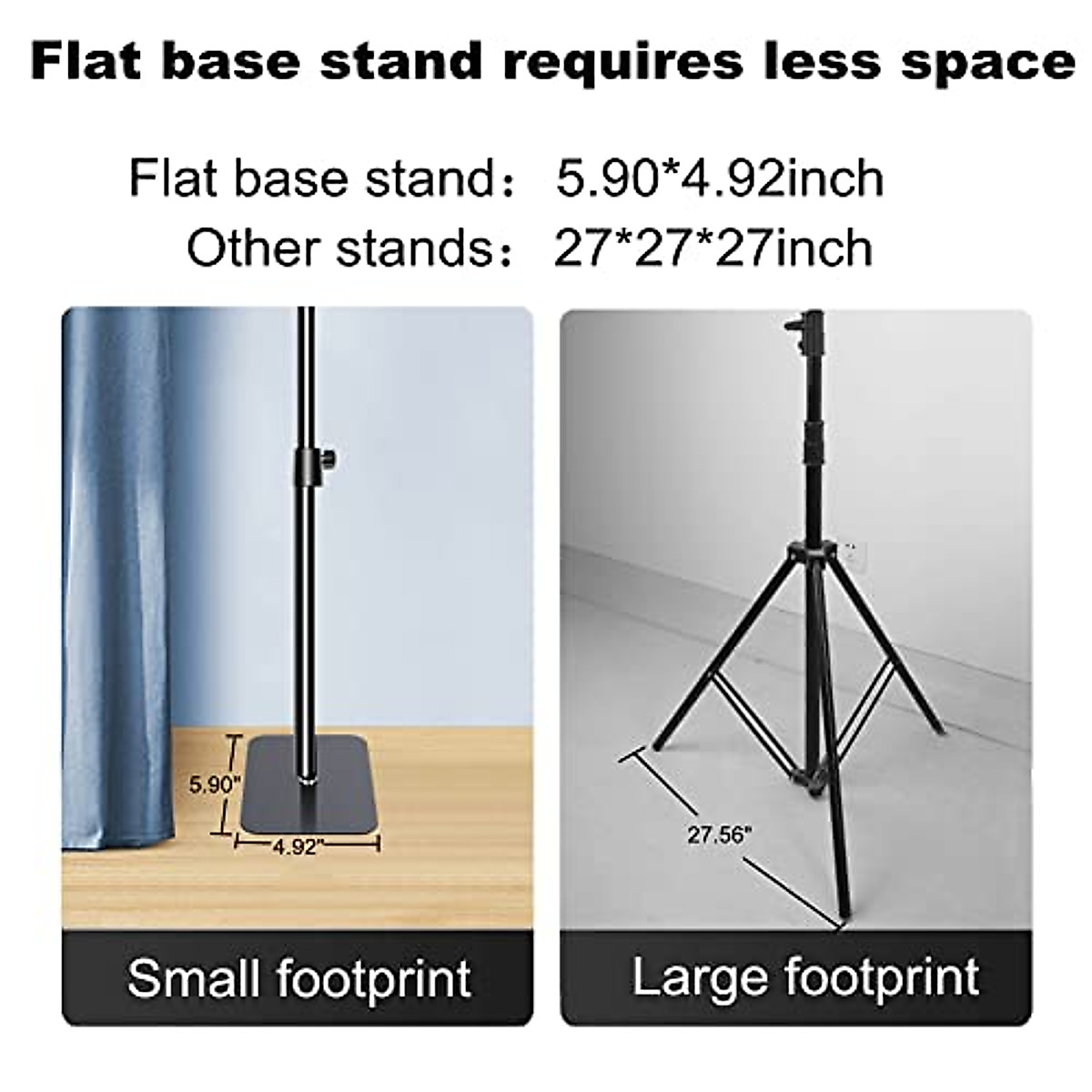 Tabletop T-Shape Stand for PVC Backdrop Flat Base Heavy Duty Stand for Food Product Photography Background