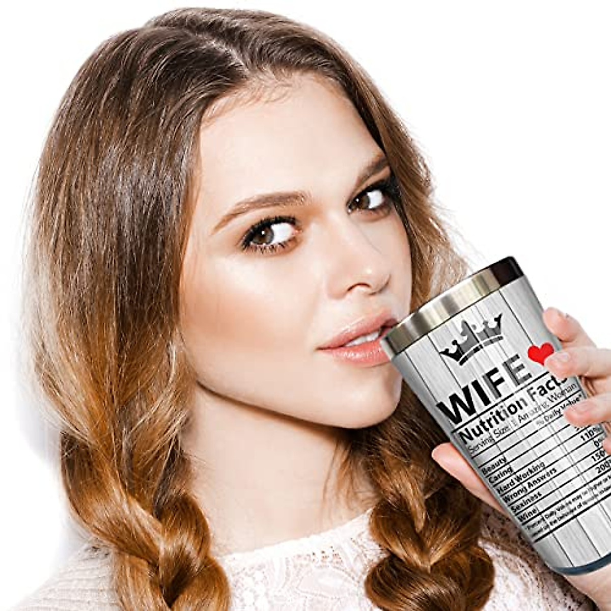 CVROY Wife Gift Ideas Tumbler - I Love You Gifts for Her - Couple Wedding Anniversary Romantic Gifts for Wife Mug - To My Wife Birthday Gifts from Husband for Mothers Day, Funny Coffee Cup 15oz 1PC