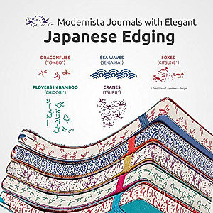 ZenART Faux Leather Dotted Journal - B5 Sized, 7 x 10-inch, Notebook with Vibrant Colors, Japanese Edge Motif - Lay Flat, with Grid for Journaling