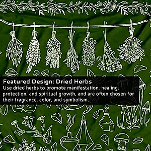 SpellCloth - Green Witch Blanket, Perfect for Witchy Gifts, Witchy Room Decor, Wiccan Decor, and Witch Stuff Like Witch Bedding, Witch Throw, and Tapestry for Bedroom