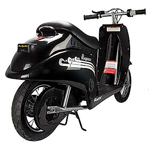 Razor Pocket Mod Vapor 24 Volts Electric Retro Scooter High Torque Chain Driven Motor and Spoked with Pneumatic Tires for 13 Years Old and Up, Black