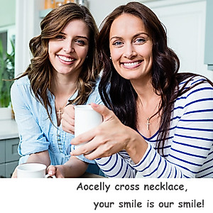 Silver Cross Necklaces for Women Diamond Cross Necklace for Women Silver,925 Sterling Silver Cross Pendant Small Dainty CZ Cross Necklace Faith Necklace Jewelry Gifts for Women