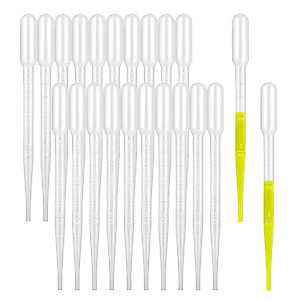 moveland 200PCS 3ml Disposable Plastic Transfer Pipettes, Calibrated Dropper Suitable for Science Laboratory, DIY Art
