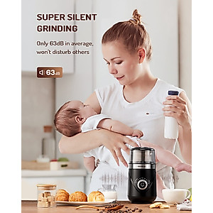 SHARDOR Adjustable Coffee Bean Grinder Electric, Herb / Spice Grinder, Espresso Grinder with 1 Removable Stainless Steel Bowl, Black