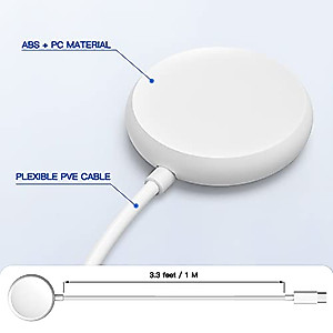 Compatible with Google Pixel Watch Charger Cable (White)