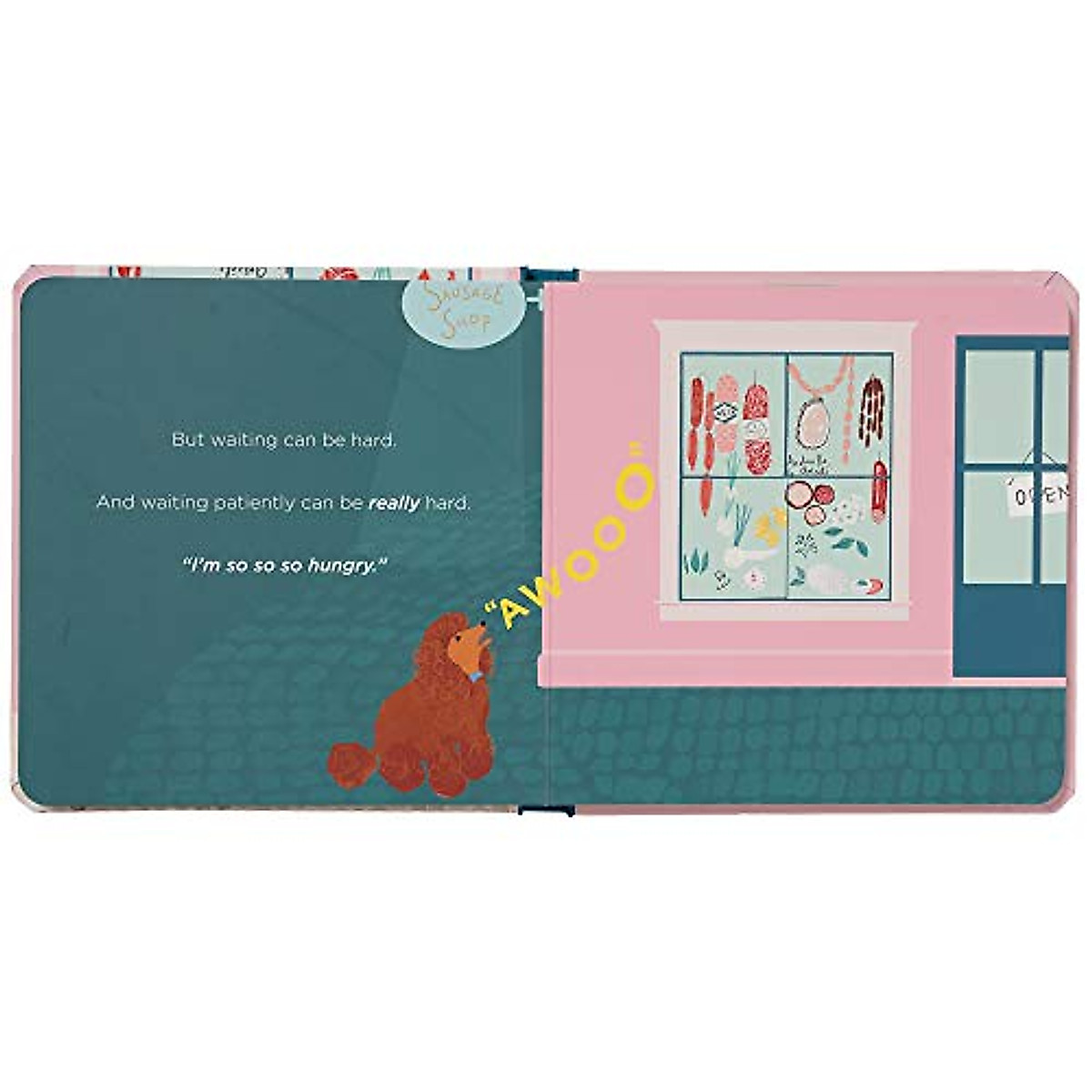 Manhattan Toy Pierre Waits Patiently Baby and Toddler Board Book + Poodle Stuffed Animal Dog Gift Set