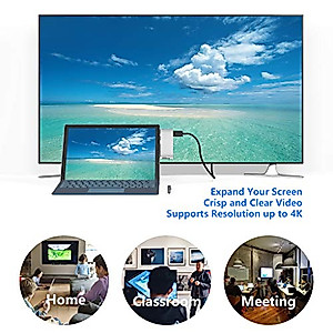 Surface Pro 4/Pro 5/Pro 6 Docking Station USB Hub USB 3.0 Hub Adapter, SD & TF/Micro SD Memory Card Reader, 4K HDMI Port Converter Accessories for Microsoft Surface Pro 6/5/4