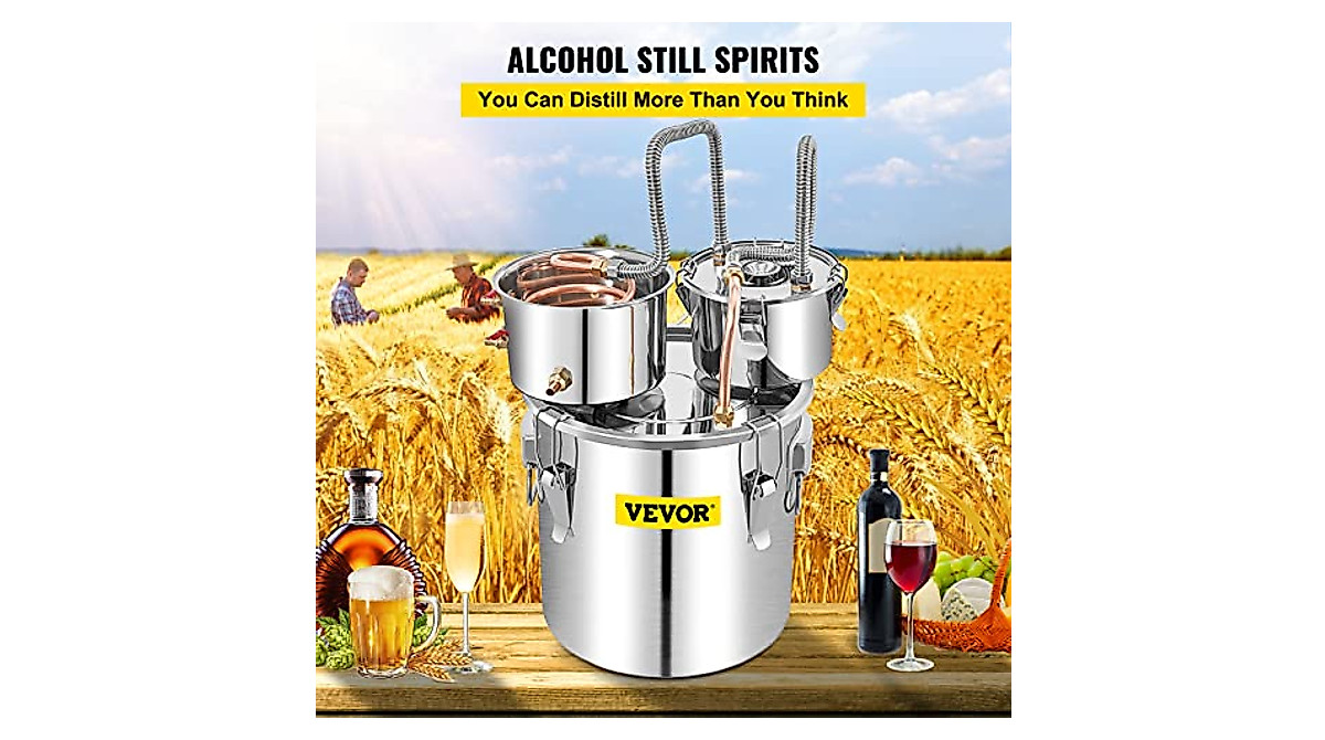 VEVOR Alcohol Still Kit - 50L Stainless Steel Distiller