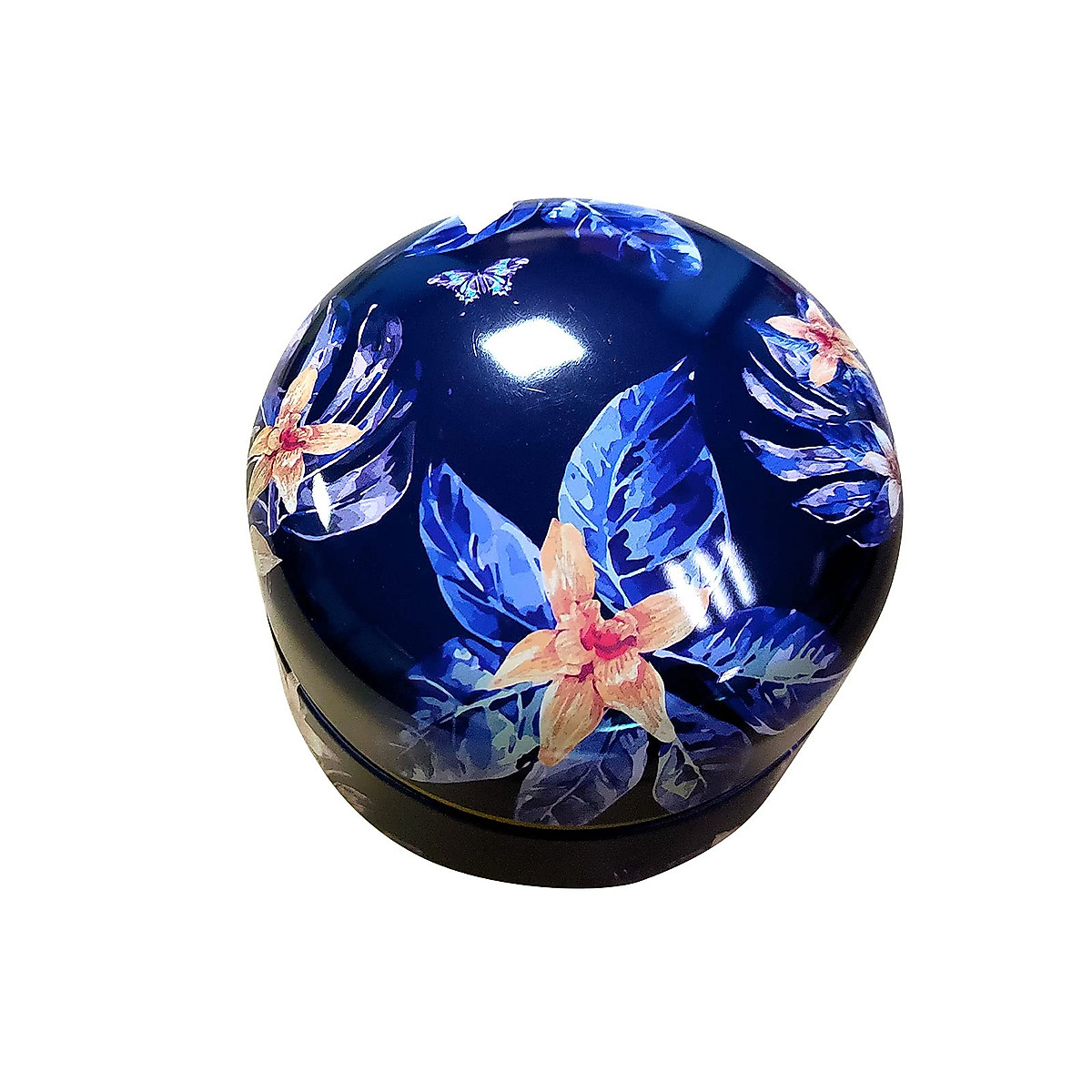 Topwon 3.15" Powder Case with Puff, BPA Free, Fluffy Plush Powder Puffs Container, Baby Women's Body Loose Dusting Dry Powder Box, Travel&Home Use, Blue Flower