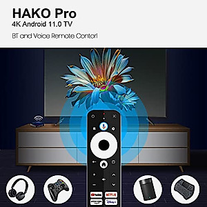 Google Certified Android 11.0 TV Box 4GB RAM 64GB ROM, Netflix 4K, Prime Video 4K, YouTube 4K, Disney+ 4K, 2.4G/5G WiFi, BT5.0, IR Remote Control, Media Player, Chromecast